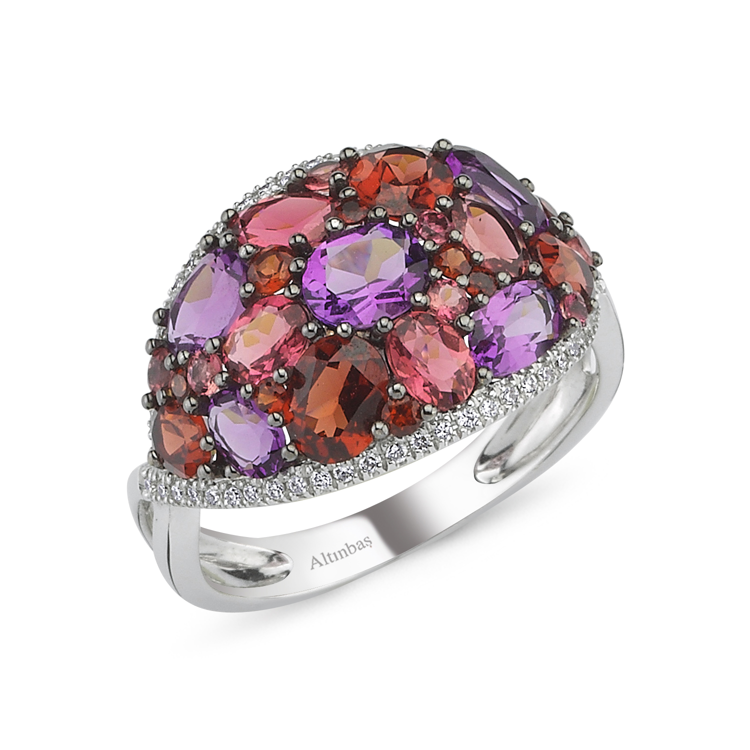 Pırlanta Ametist Yüzük