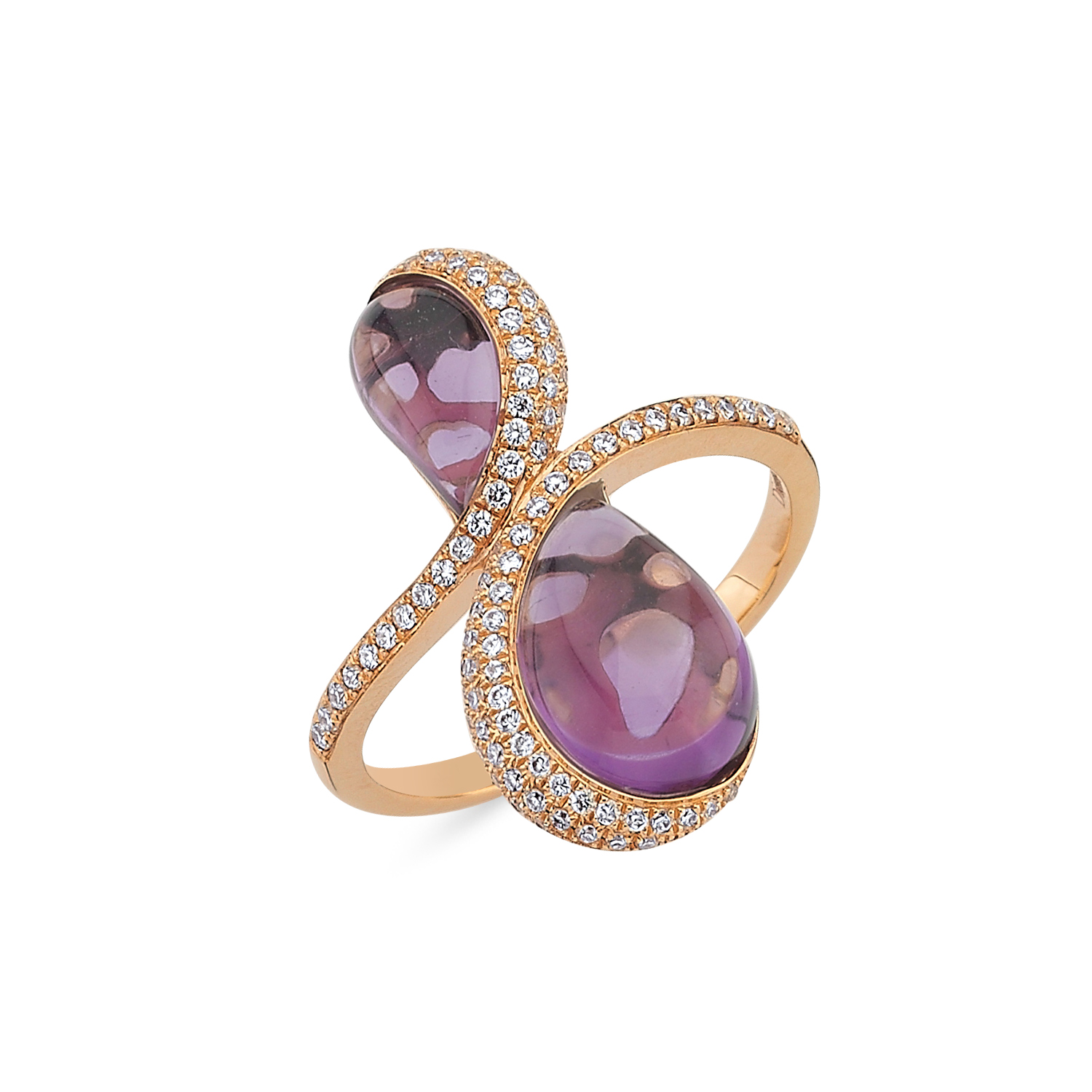 Pırlanta Ametist Yüzük