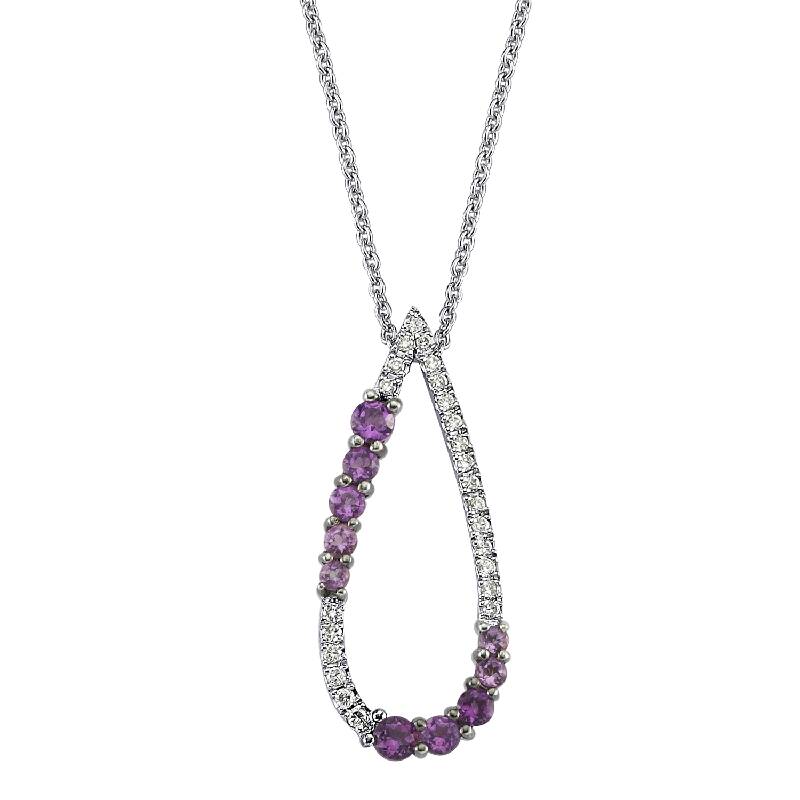 Pırlanta Ametist Kolye