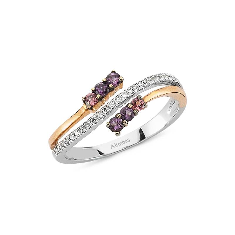 Pırlanta Ametist Yüzük