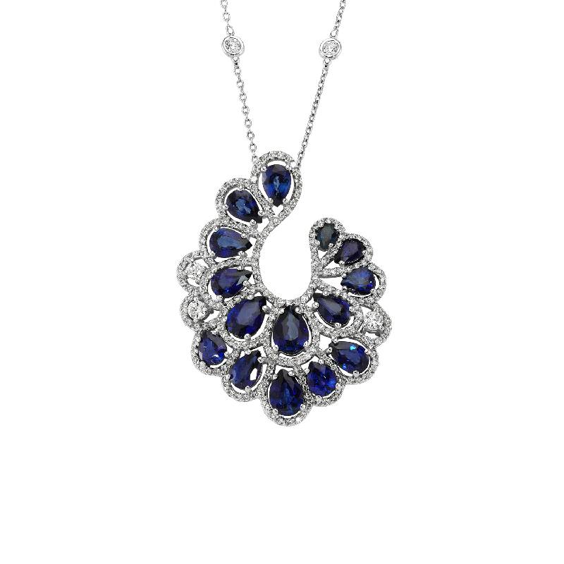 Pırlanta Safir Kolye