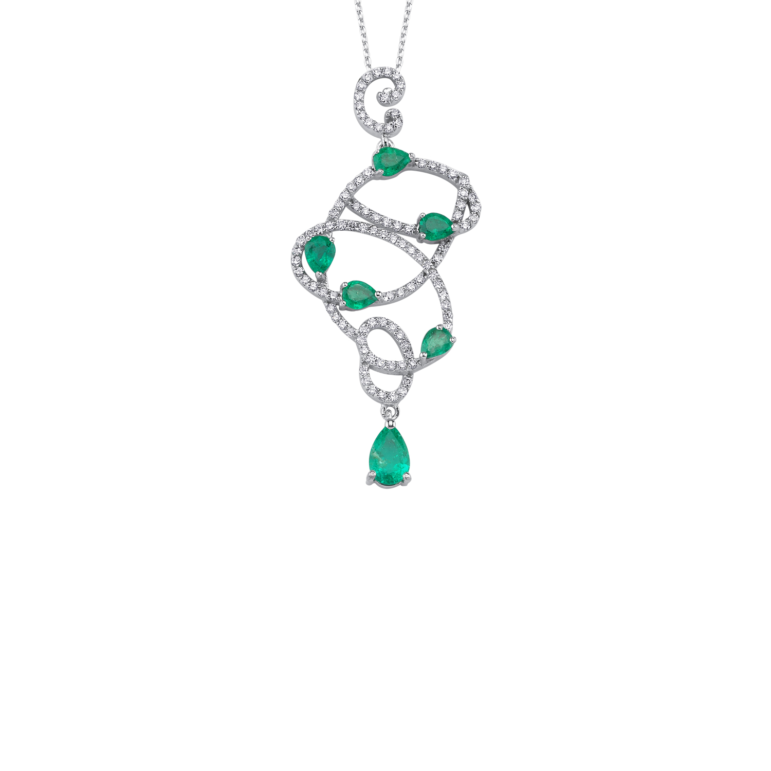 Pırlanta Zümrüt Kolye