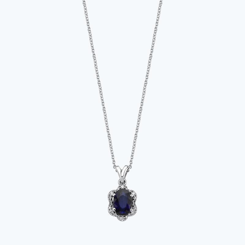 Pırlanta Safir Kolye