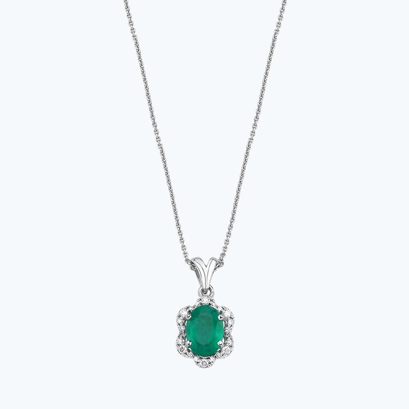 Pırlanta Zümrüt Kolye