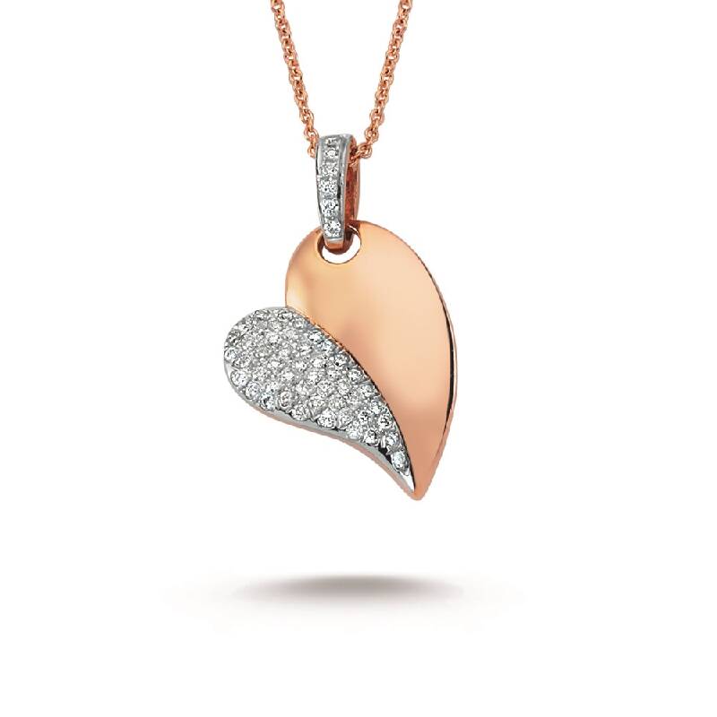 Pırlanta Kalp Kolye