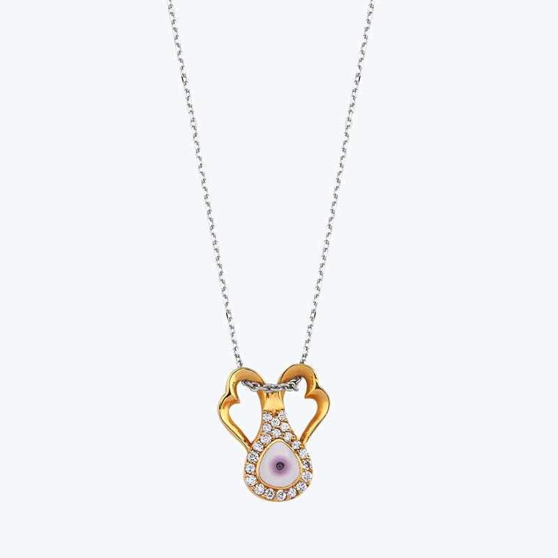 Pırlanta Nazar Kolye