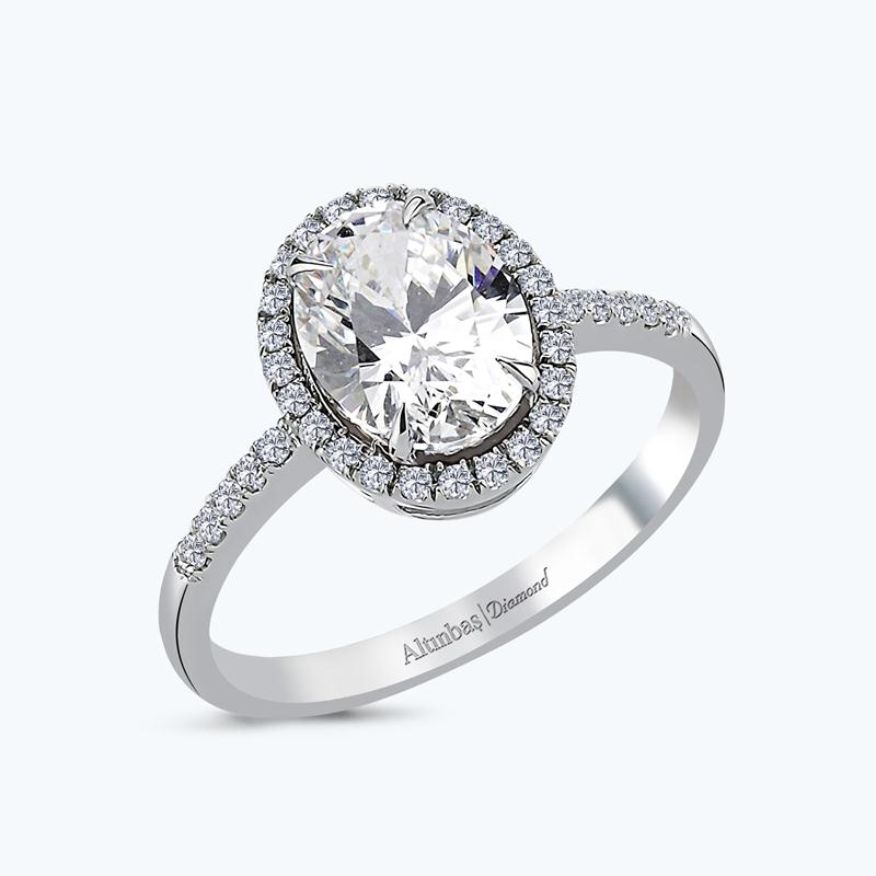 Pırlanta Beyaz Kuvars Yüzük