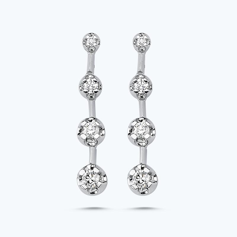 Pırlanta Su Yolu Küpe