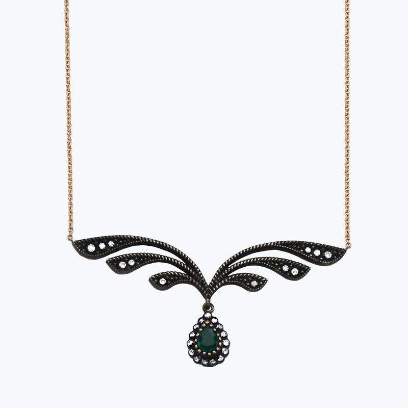 Elmas Zümrüt Kolye