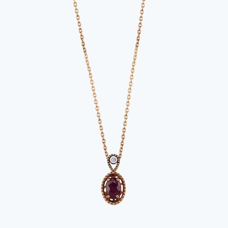 Pırlanta Yakut Kolye