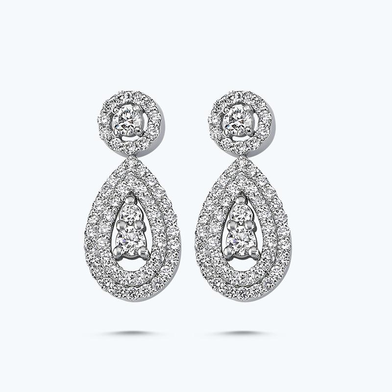 Pırlanta Damla Küpe