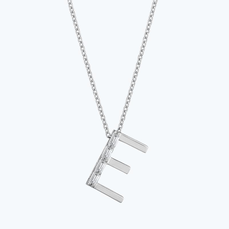 Pırlanta E Harfi Kolye