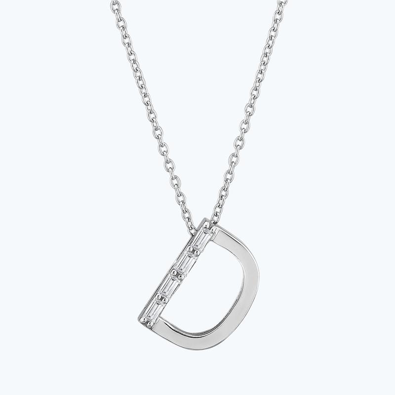 Pırlanta D Harfi Kolye