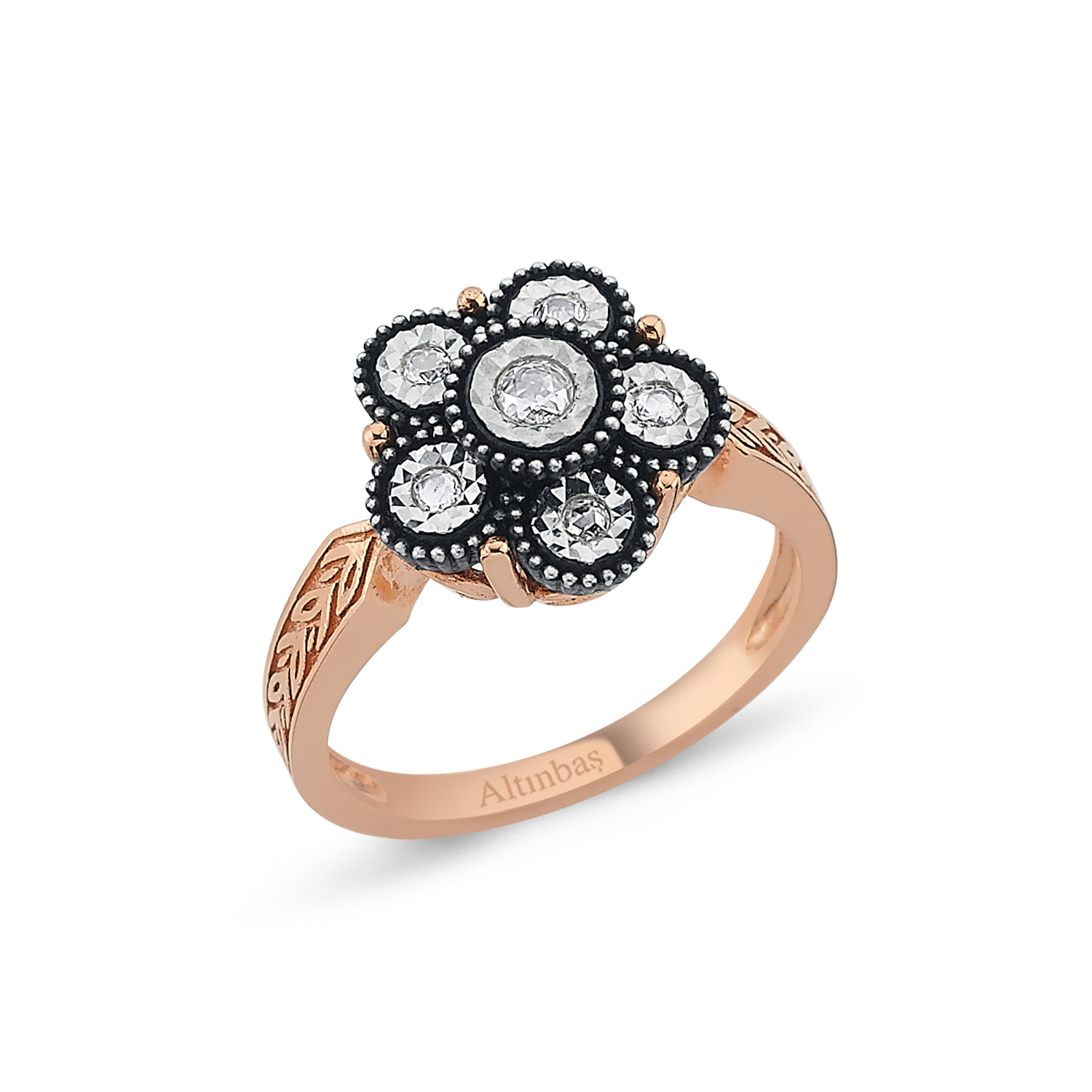 Elmas Çiçek Yüzük