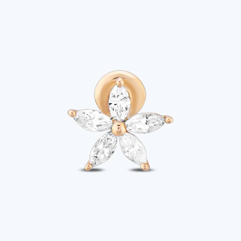 Pırlanta Çiçek Tragus Piercing