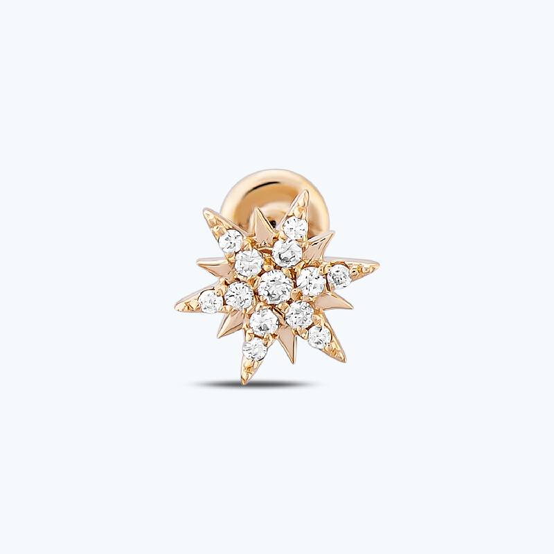 Pırlanta Kutup Yıldızı Tragus Piercing