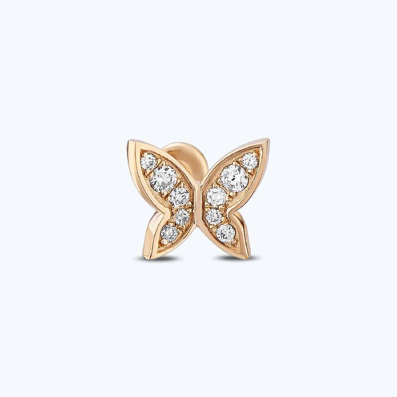 Pırlanta Kelebek Tragus Piercing