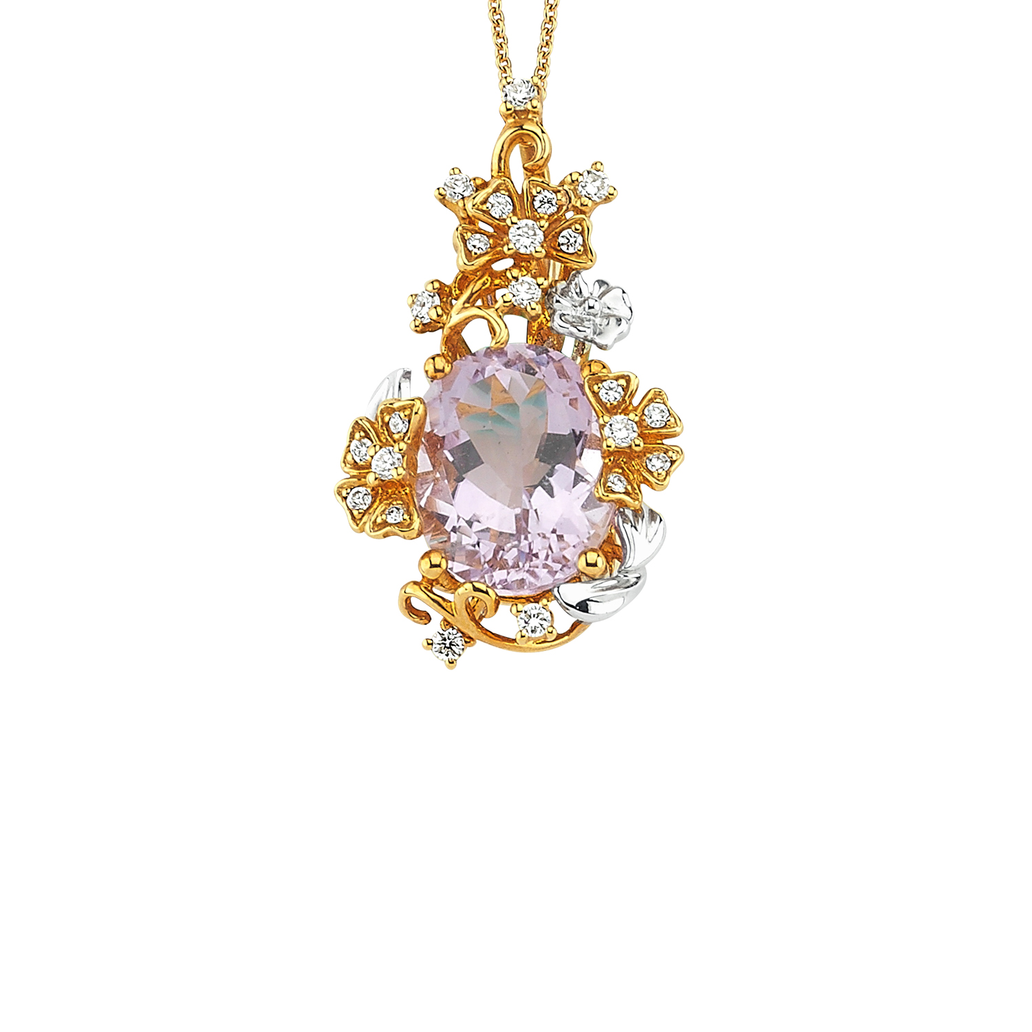 Pırlanta Ametist Kolye