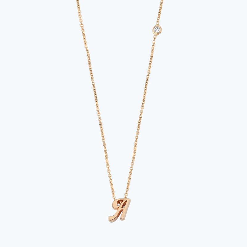 Pırlanta A Harfi Kolye