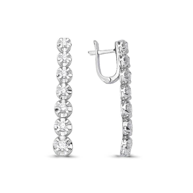 Pırlanta Su Yolu Küpe