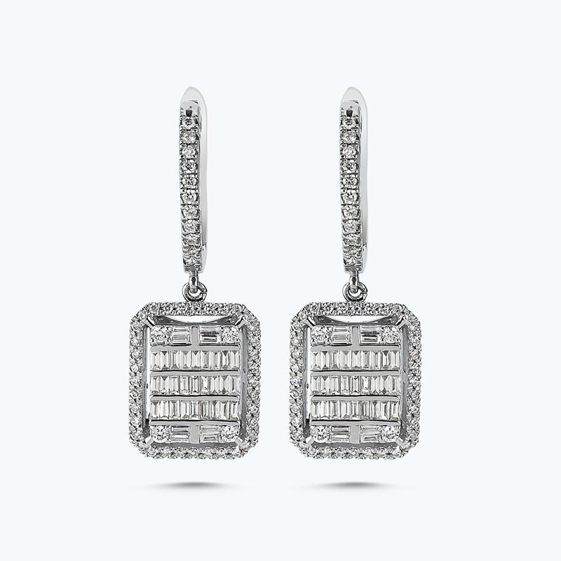 Pırlanta Baget Küpe