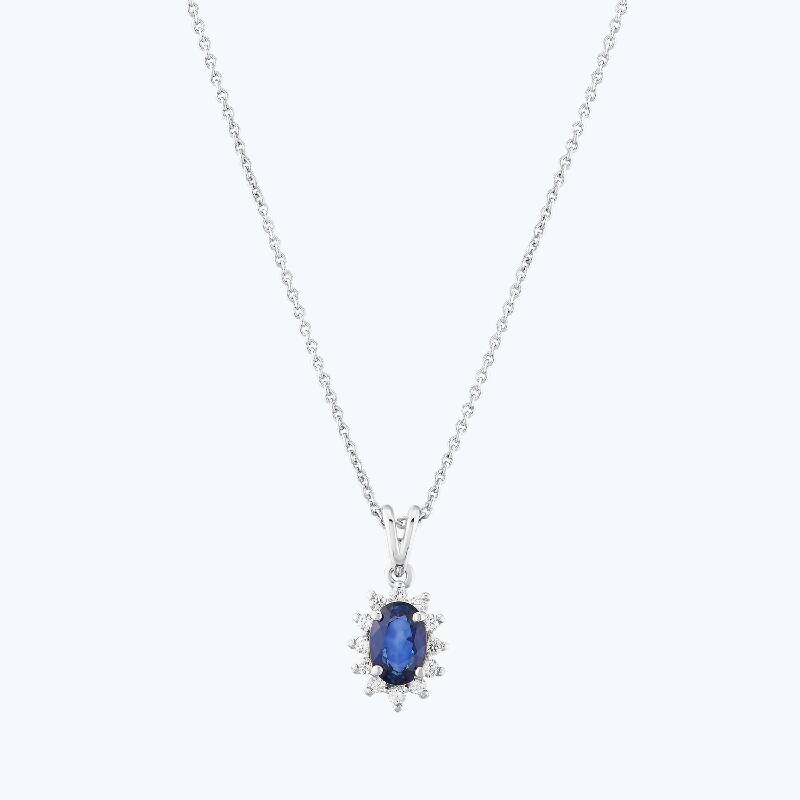 Pırlanta Safir Kolye