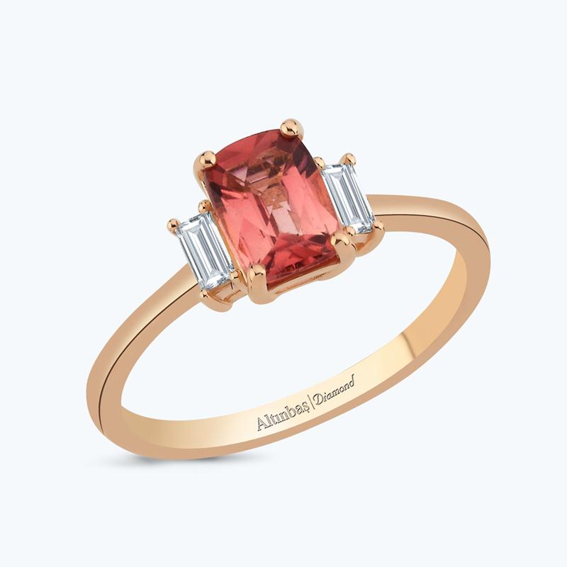 Pırlanta Turmalin Taşlı Yüzük