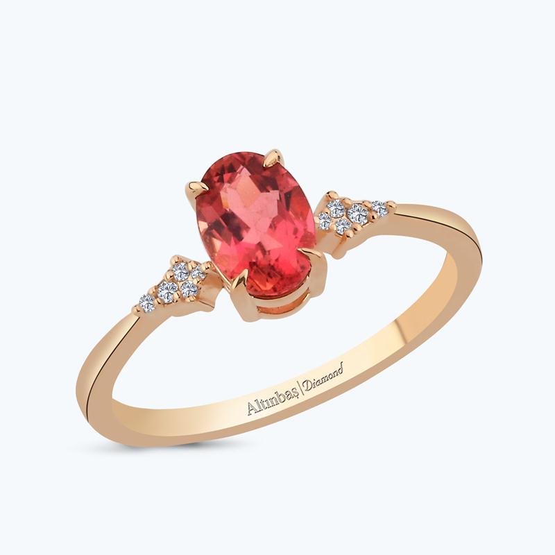 Pırlanta Turmalin Taşlı Yüzük