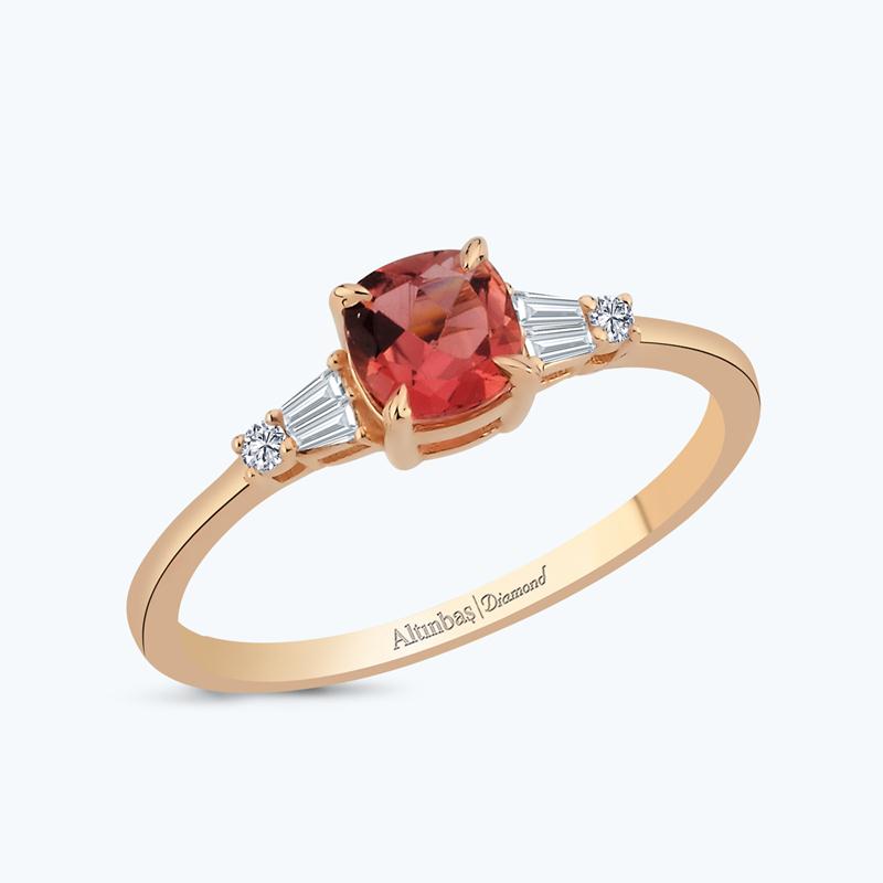 Pırlanta Turmalin Taşlı Yüzük