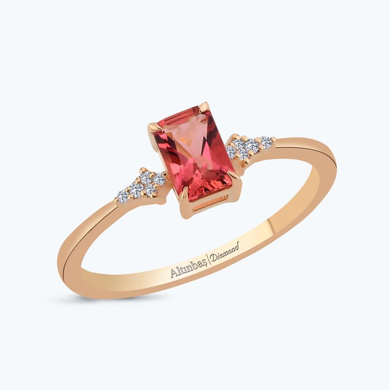 Pırlanta Turmalin Taşlı Yüzük