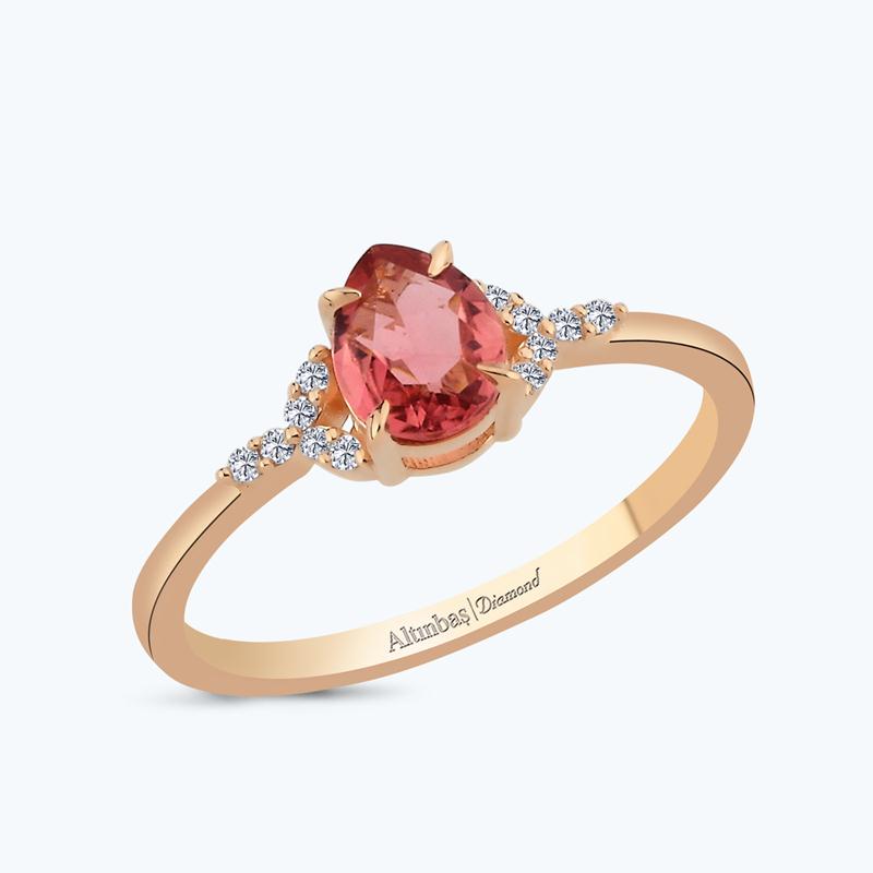 Pırlanta Turmalin Taşlı Yüzük