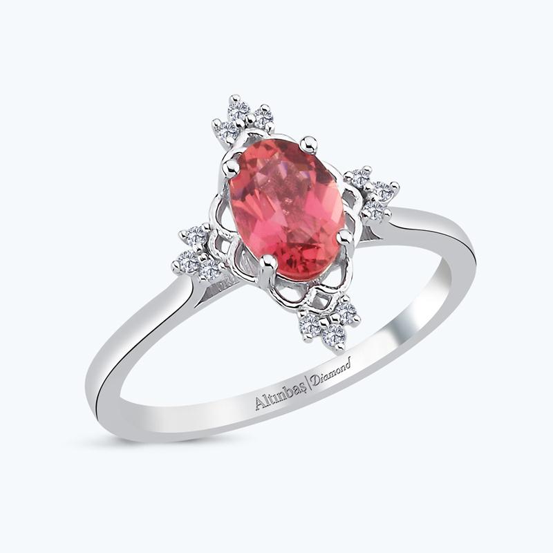 Pırlanta Turmalin Taşlı Yüzük