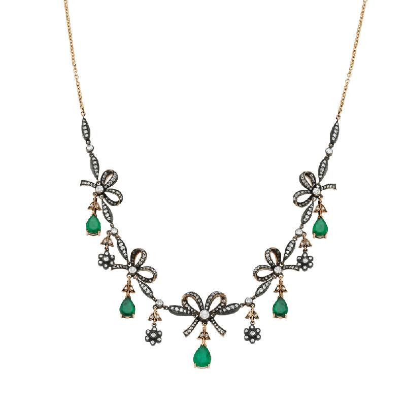 Elmas Zümrüt Gerdanlık