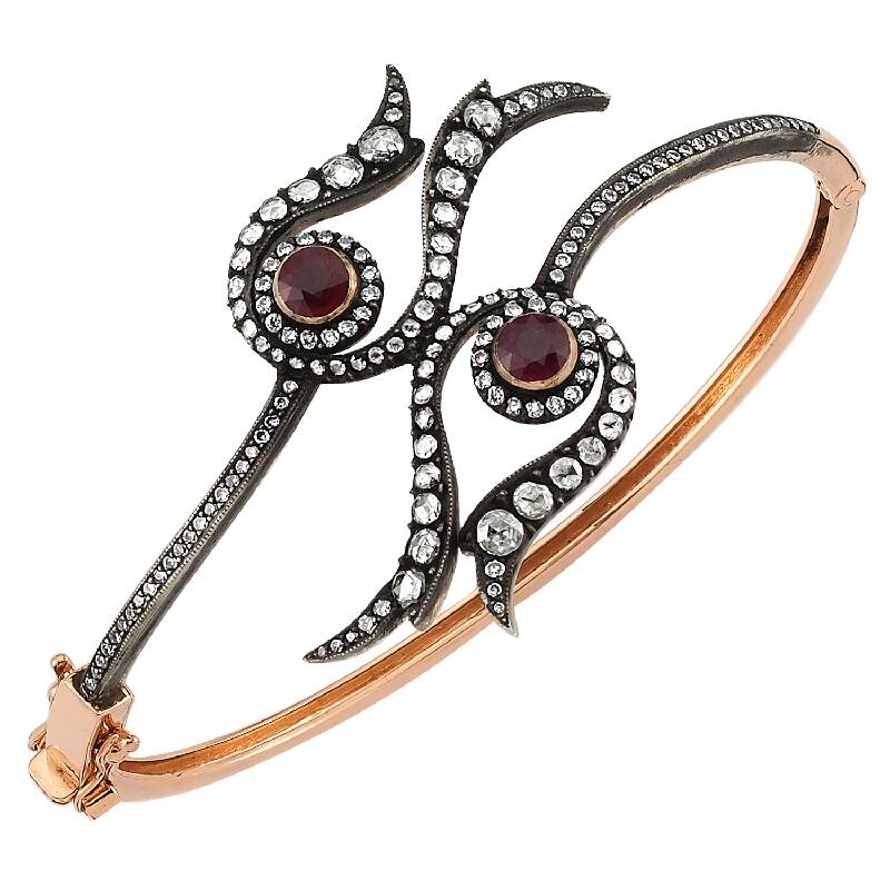 Elmas Yakut Lale Bilezik