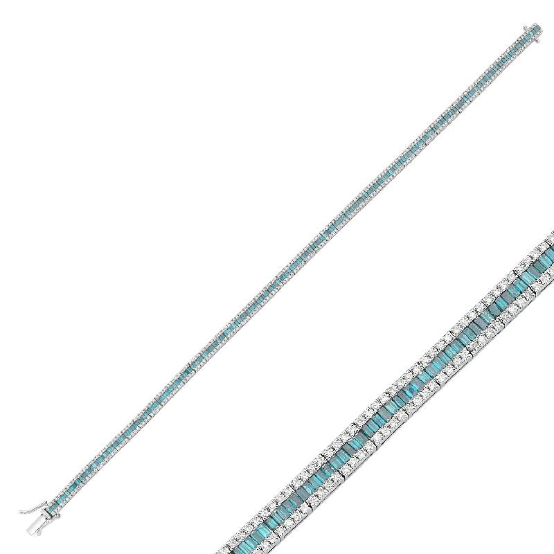 Pırlanta Renkli Taşlı Baget Bileklik