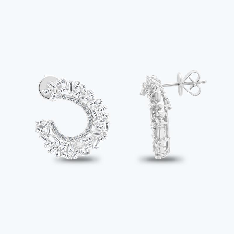 Pırlanta Baget Küpe