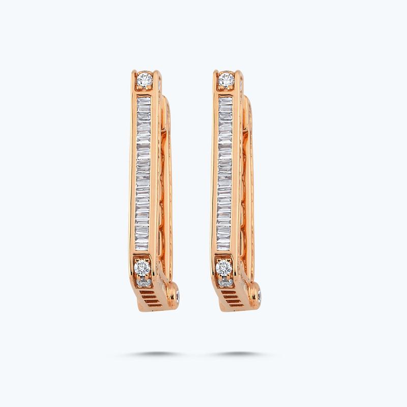 Pırlanta Baget Küpe