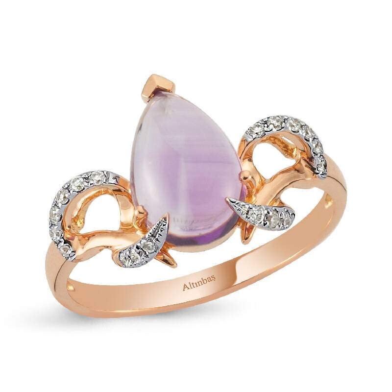 Pırlanta Ametist Yüzük