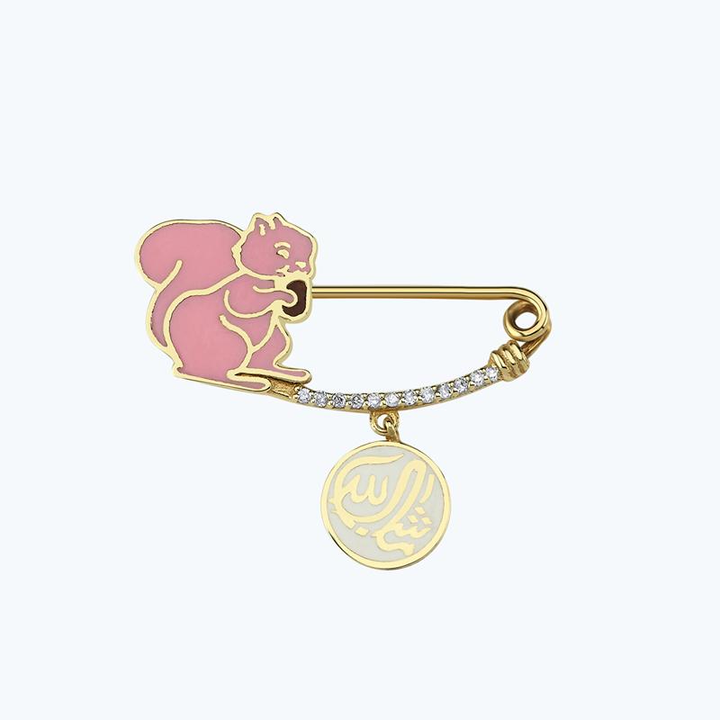 Pırlanta Bebek Sincap İğne