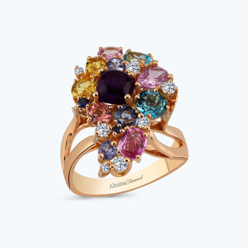 Pırlanta Ametist Yüzük