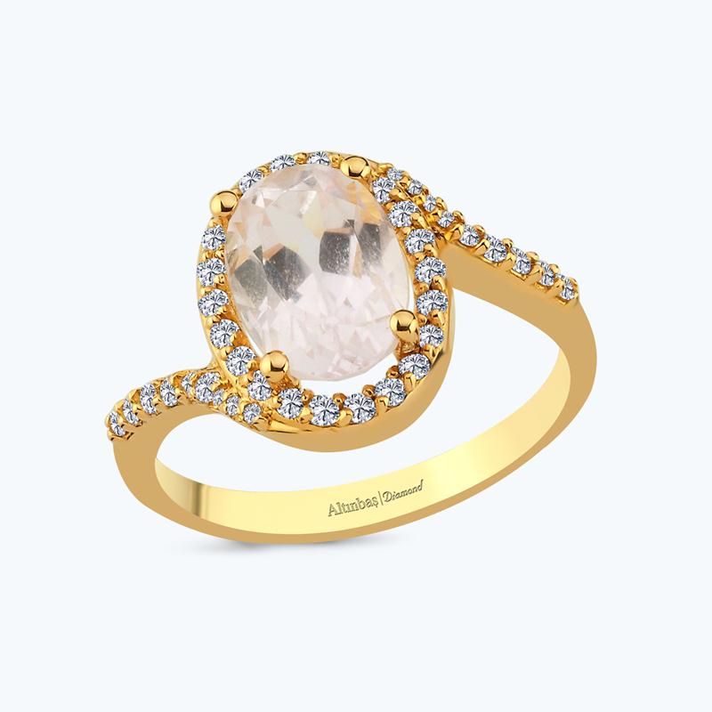 Pırlantalı Kuvars Yüzük