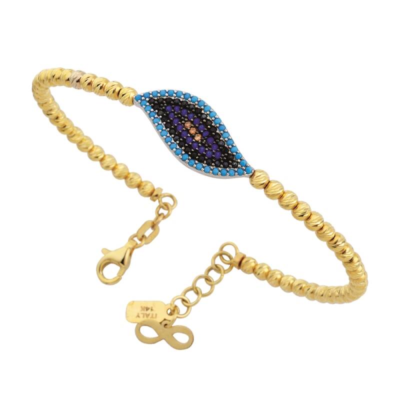 Kelepçe Altın Nazar Bilezik