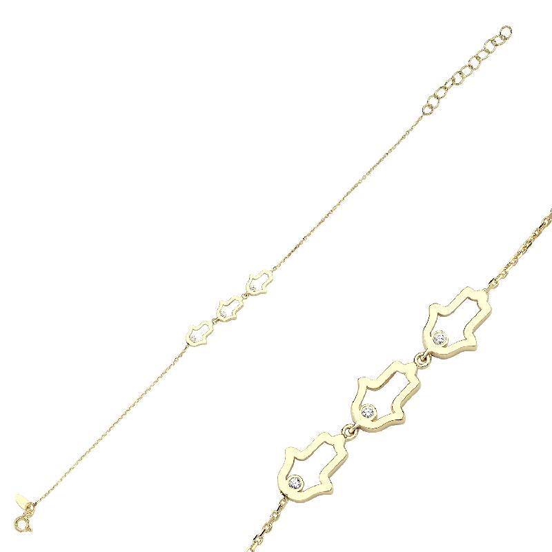 Altın Fatıma Ana Eli Bileklik