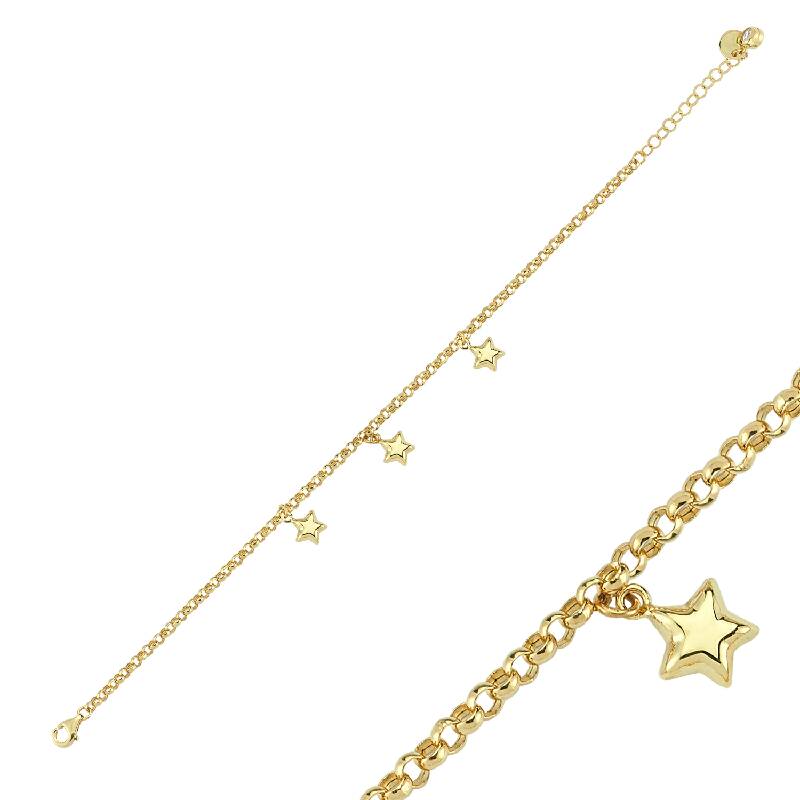 Altın Zincir Yıldız Bileklik