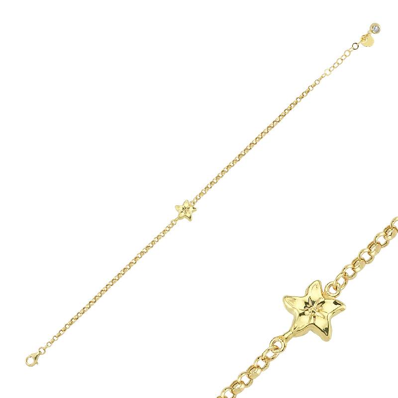 Altın Zincir Yıldız Bileklik