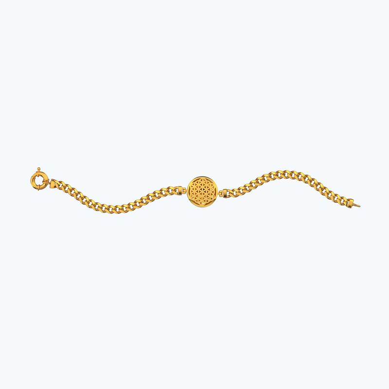 22 Ayar Altın Yaşam Çiçeği Bileklik