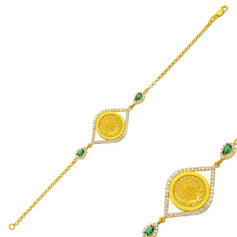 22 Ayar Altın Tuğralı Bileklik