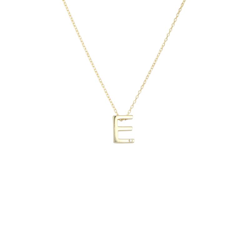 Altın E Harfi Kolye