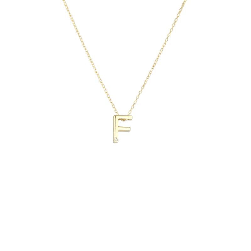 Altın F Harfi Kolye