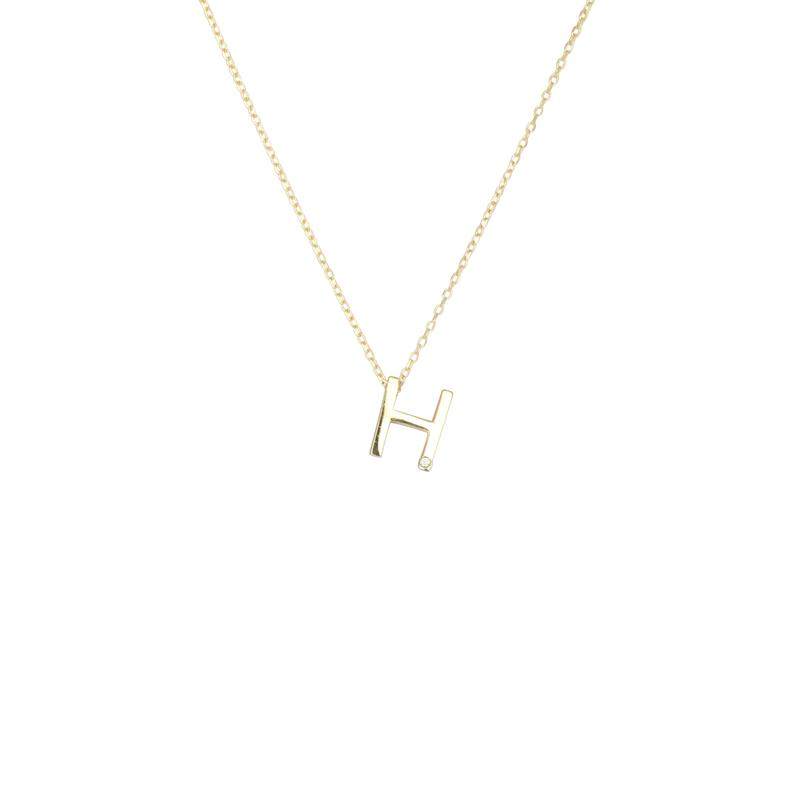 Altın H Harfi Kolye